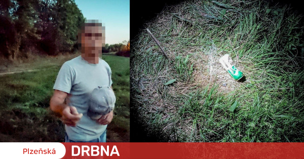 Pytlák chytal ryby pomocí zmačkané pivní plechovky, na kterou si ...