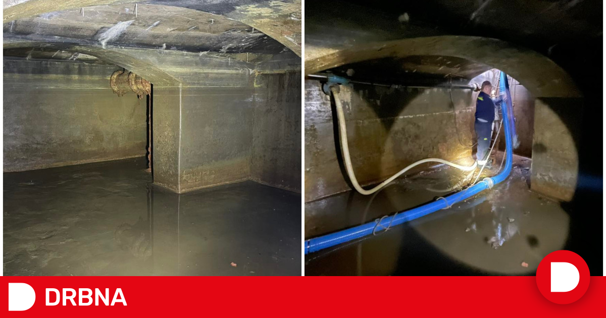 Hasiči čerpali vodu z útrob pod kašnou na historickém náměstí, použili 240 metrů hadic